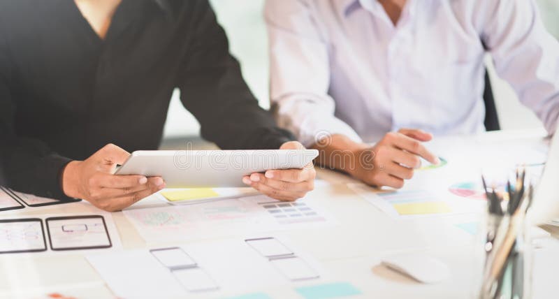 Professional UI UX Designer Team Picking Up the Ideas Stock Image ...