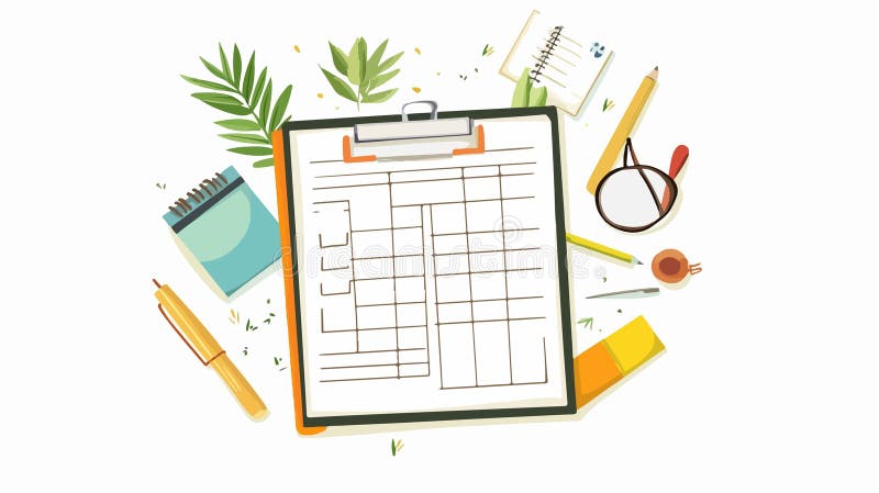 Professional Universal Empty Weekly Schedule Planner Template Stock ...