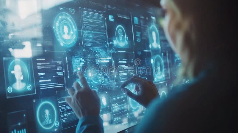 A Professional Uses Advanced Digital Technology To Screen Candidates ...