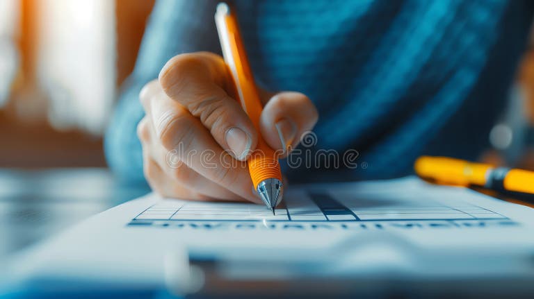 Professional Using Digital Checklist, Sleek Office Setting, Vibrant ...