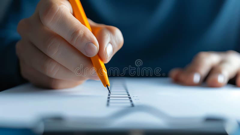 Professional Using Digital Checklist, Sleek Office Setting, Vibrant ...