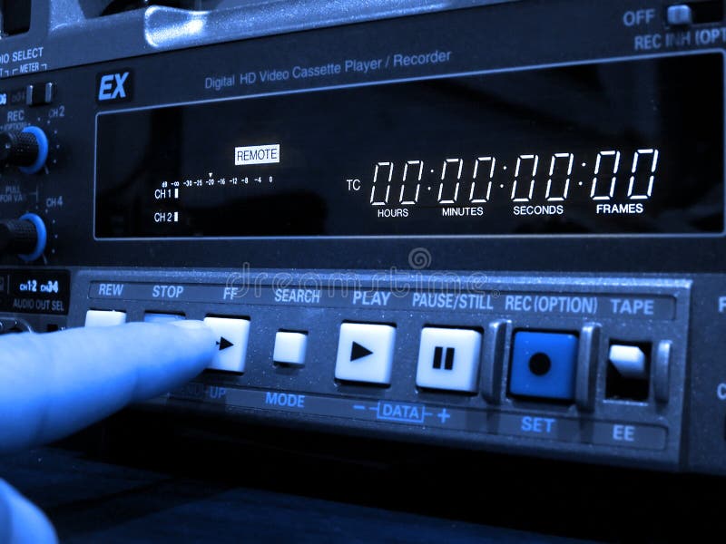 Professional VCR stock image. Image of finger, play, timecode - 839477