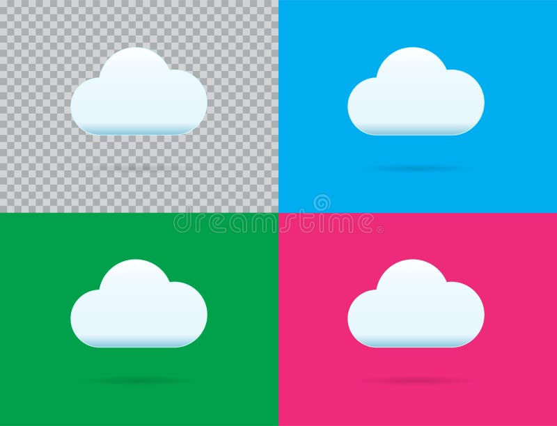 Professional Vector Cloud Icon Set in Vector Illustration Isolated on ...