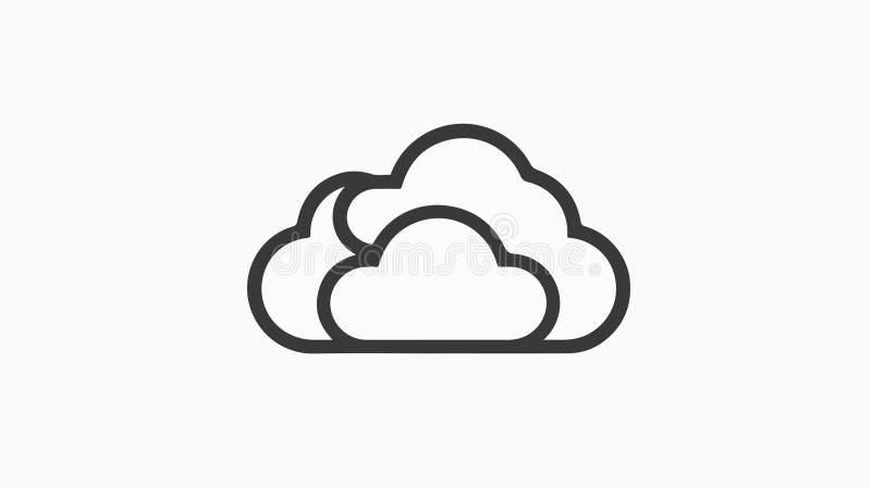 Professional Vector Cloud Outline Illustration for Video Design ...