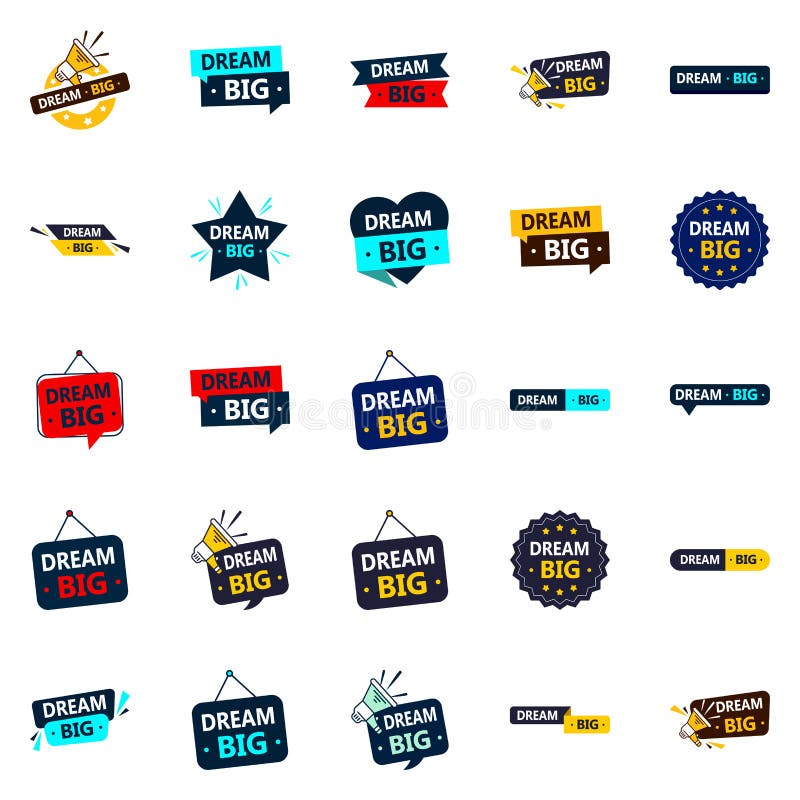 25 Professional Vector Designs for Setting and Reaching Big Goals Stock ...