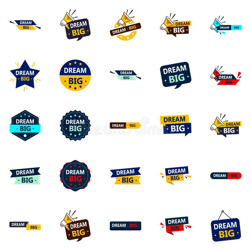 25 Professional Vector Designs for Setting and Reaching Big Goals Stock ...