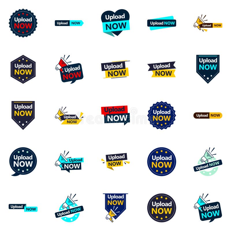 25 Professional Vector Designs in the Upload Now Bundle Perfect for ...