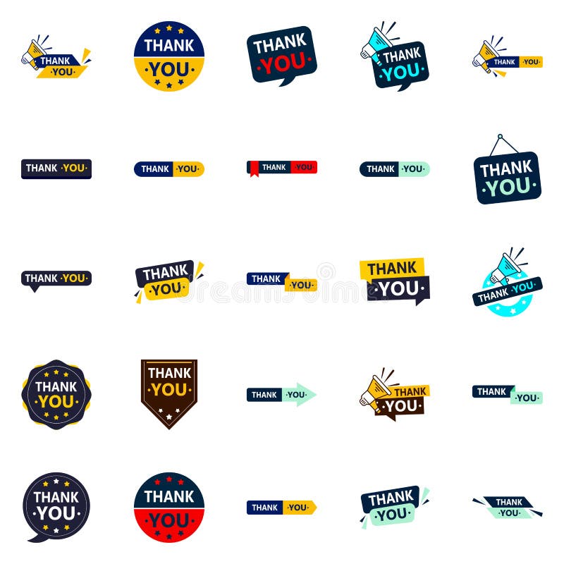 25 Professional Vector Elements for Showing Appreciation Stock Vector ...