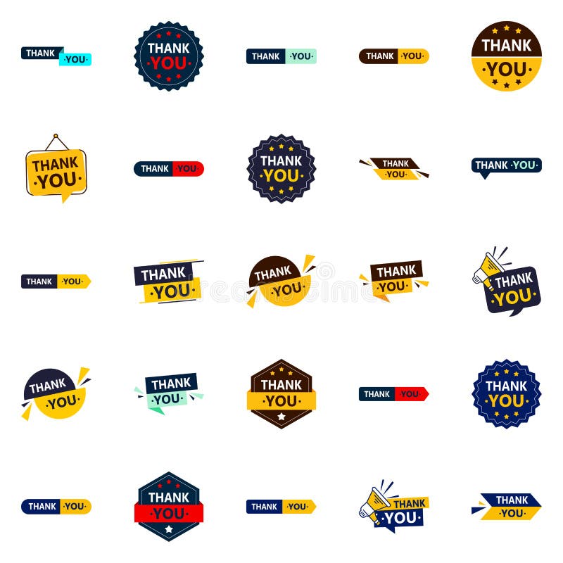 25 Professional Vector Elements for Showing Appreciation Stock Vector ...