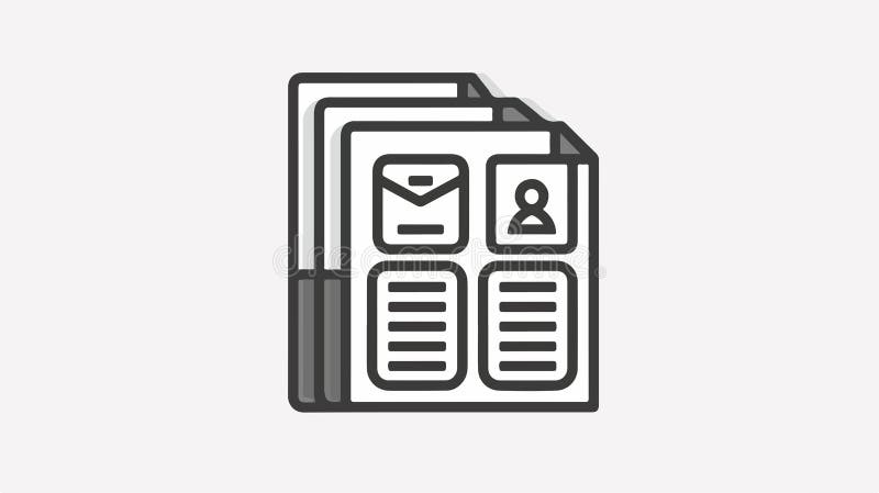 Professional Vector Image of Video Folder Outline Icon for Creative ...