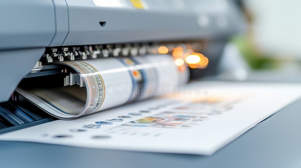 Professional Vibrant Format Printer Producing Large Advertising Posters ...