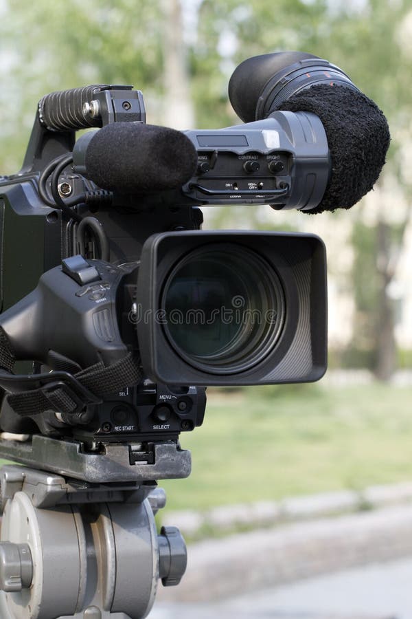 Professional Digital Video Camera Stock Image - Image of action ...