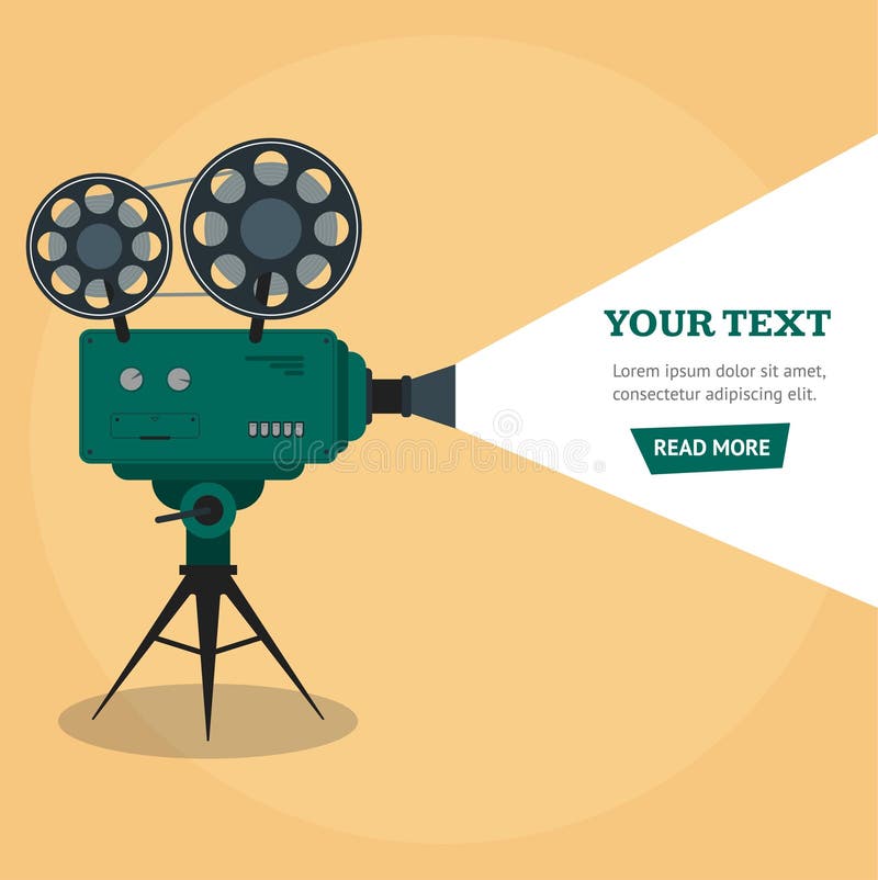 Professional Video Camera Banner. Vector Stock Vector - Illustration of ...