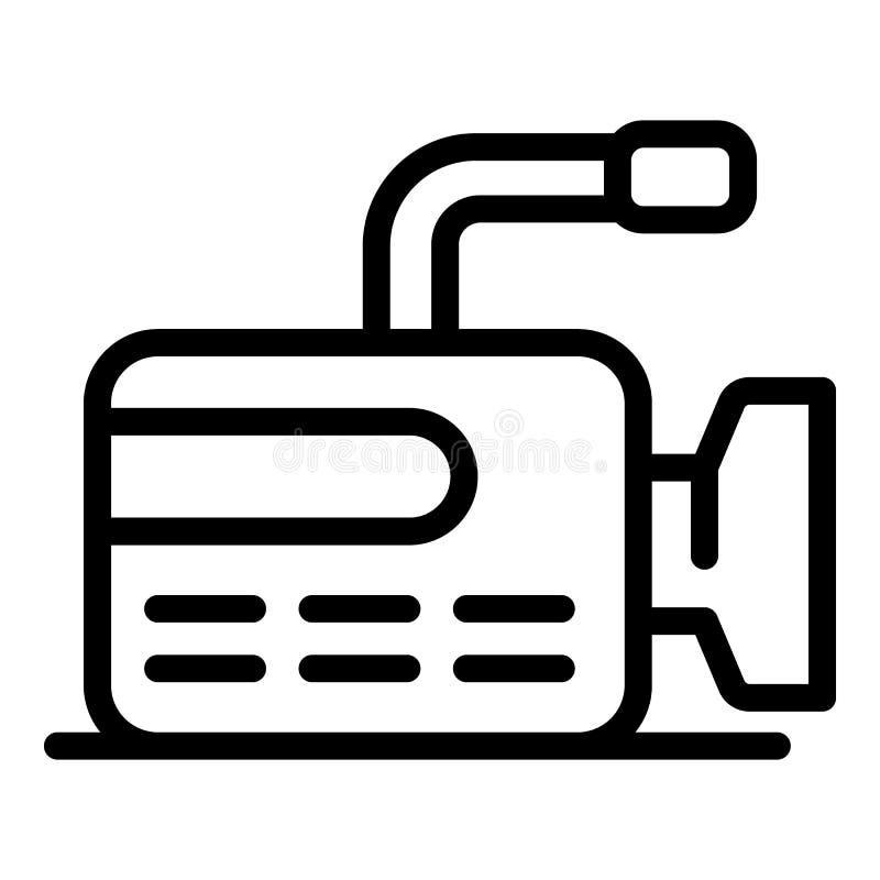 Professional Video Camera Icon, Outline Style Stock Vector ...