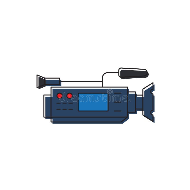 Professional Video Camera Vector Icon Symbol Videography and Filmmaker ...