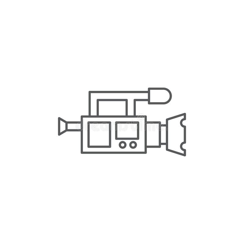 Professional Video Camera Vector Icon Symbol Videography and Filmmaker ...