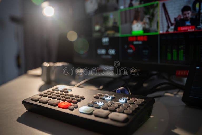 Professional Video Editing Setup in Modern Studio Environment Stock ...