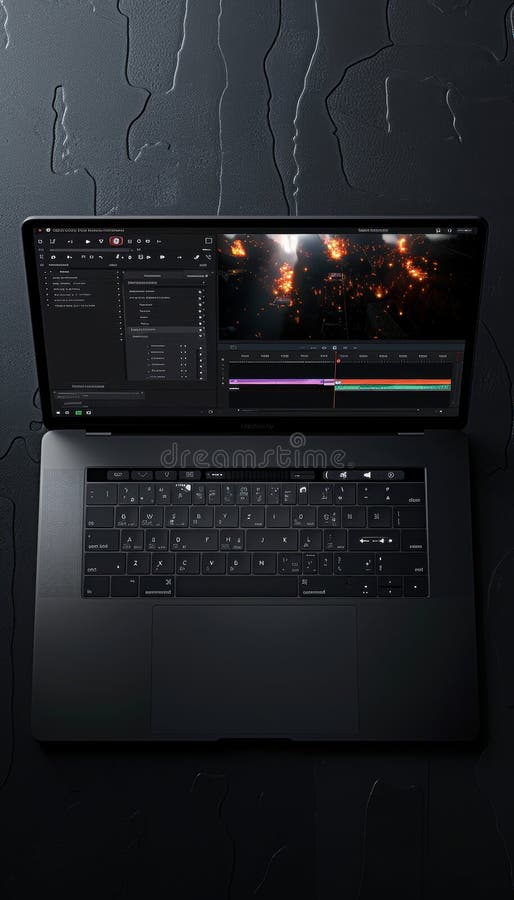Professional Video Editing Software Interface Displayed on Laptop for ...