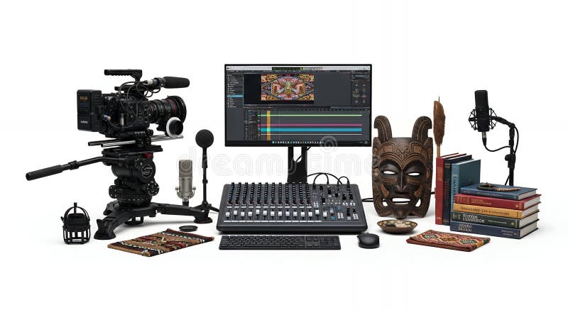Video Editing Workstation Setup Stock Illustrations – 367 Video Editing ...