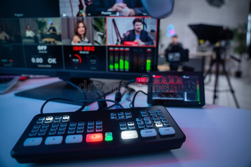 Professional Video Production Setup in Modern Studio Stock Image ...