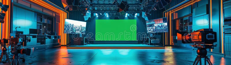 Professional Video Production Studio with Green Screen and Multiple ...