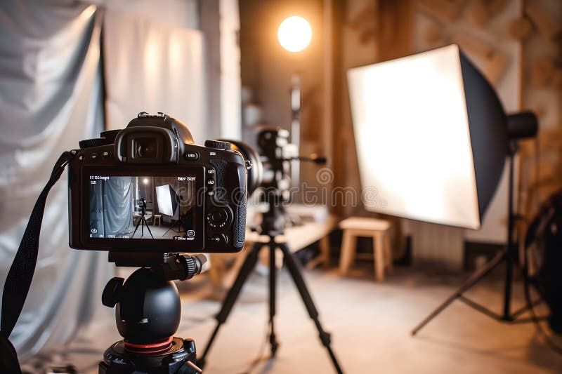 Professional Video Recording Setup with a Production Content Creator ...