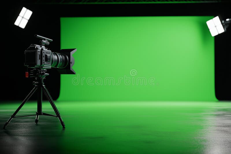 Professional Video Studio Featuring Green Screen Backdrop, Ideal for ...