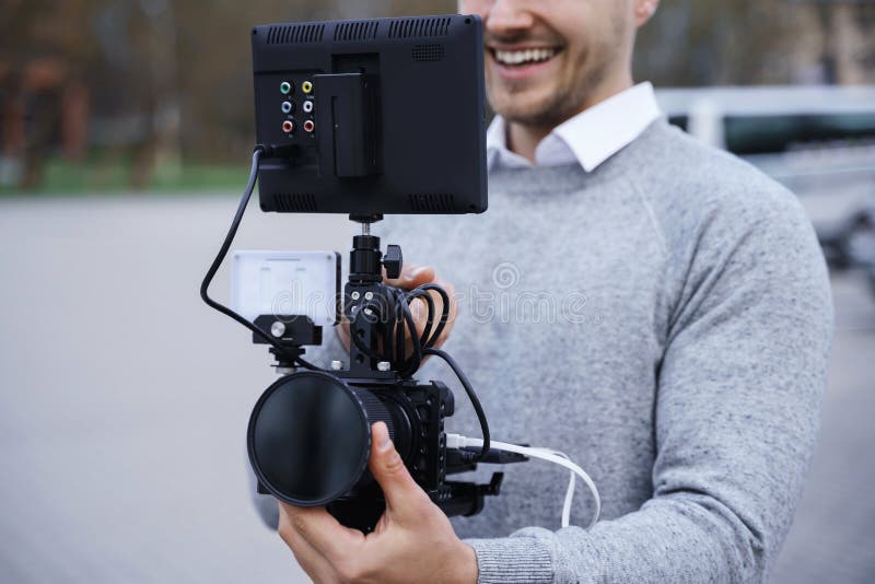 Professional Videographer with a Modern Camera Rig Stock Photo - Image ...