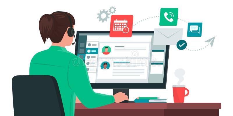 Virtual Assistant Software User Interface Stock Photo - Image of ...