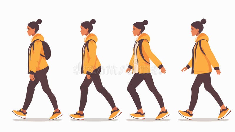 Professional Walk Animation Sequence Featuring Woman in Motion Stock ...