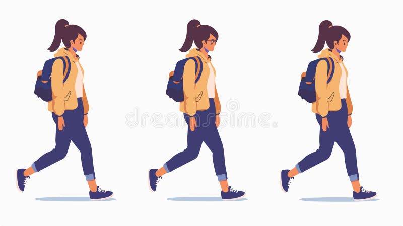 Professional Walk Animation Sequence Featuring Woman in Motion Stock ...