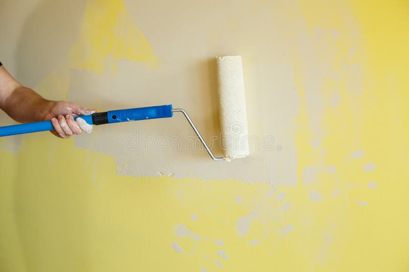 Professional Wall Painting, Roller Stock Photo - Image of tools ...