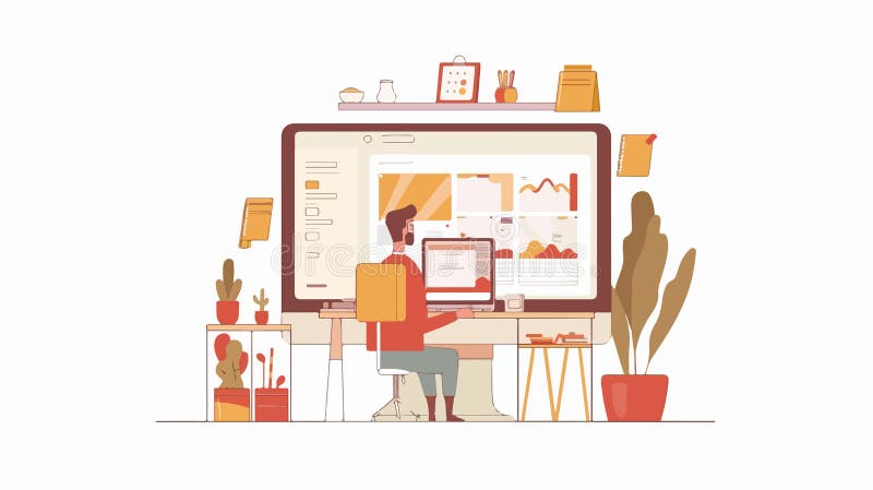 Professional Web Designer Creating Website Layout. Development ...