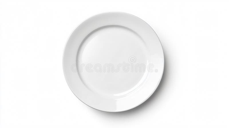 Professional White Empty Plate on White Background for Culinary ...