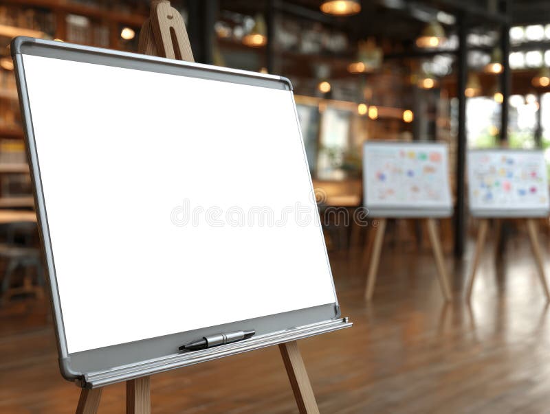 Professional Whiteboard with Marker in Modern Meeting Room Offering Services for Presentations ...
