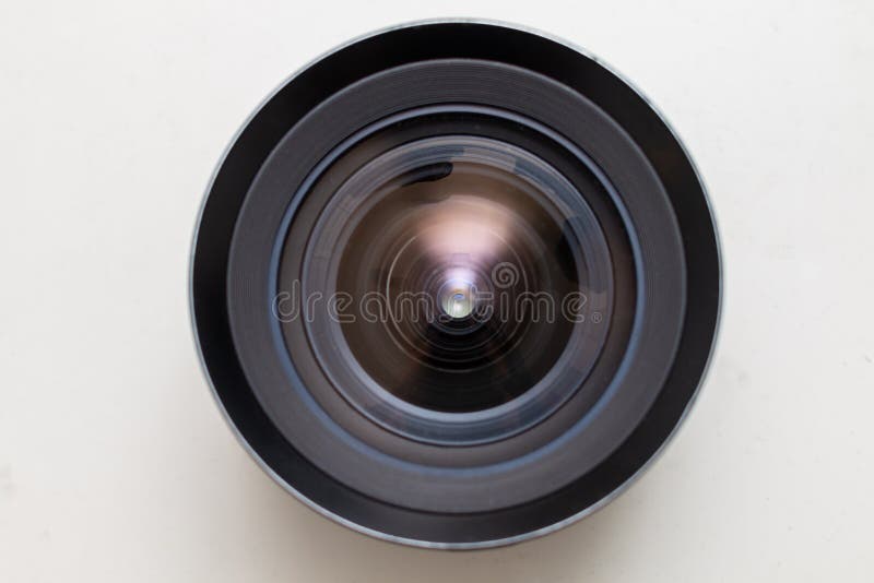 Professional Wide-angle Lens - Shallow Focus - White Background Stock ...