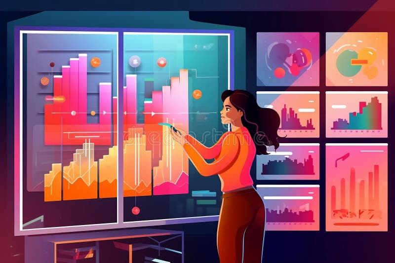 A Professional Woman Analyst Using a Business Analytics Dashboard To ... A Professional Woman Analyst Using a Business Analytics Dashboard To ...