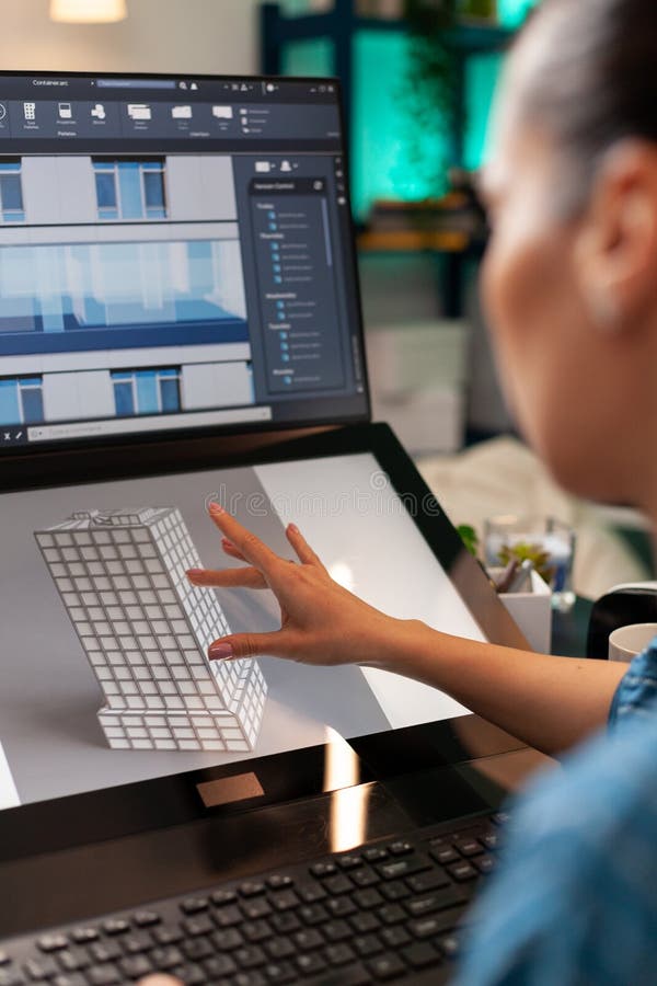 Professional Woman Architect Working on Building Plan Stock Image ...