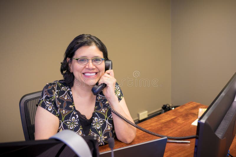 Professional Woman Busy at Work Using Computer Stock Photo - Image of ...