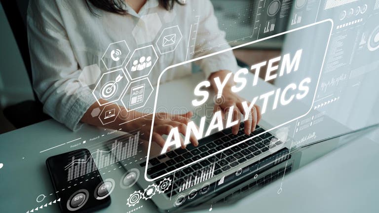 Professional Woman Engaging in System Analytics with Digital Interface ...