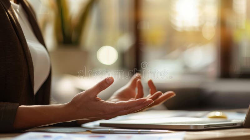 Professional Woman Gesturing Meeting Ai Generated Stock Photos - Free ...