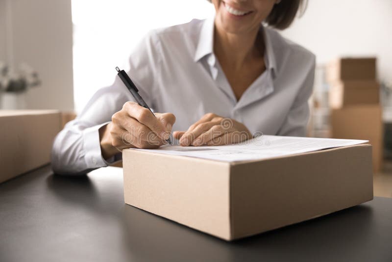 Professional Woman, Logistics, Ecommerce Worker Involved in Dispatch ...