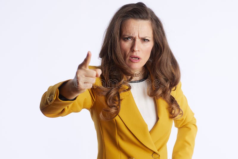 Stern Professional Giving a Pointed Warning Stock Image - Image of adult, confrontation: 419852193