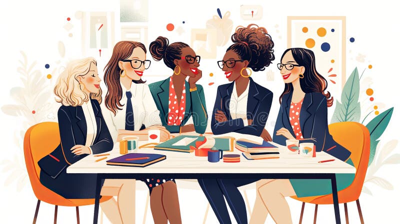 Professional Women Collaborating in a Friendly and Diverse Business ...