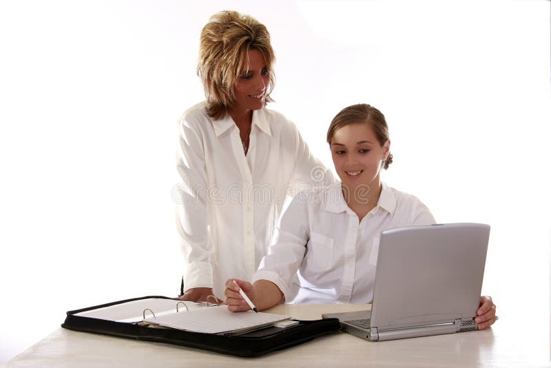 Professional Women with Laptop Stock Image - Image of notebook, shirt ...