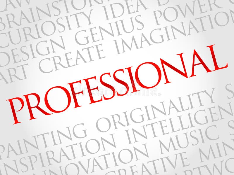 Professional word cloud stock illustration. Illustration of development ...