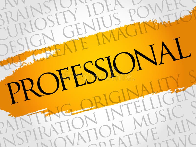 Professional Word Cloud Collage Stock Illustration - Illustration of ...