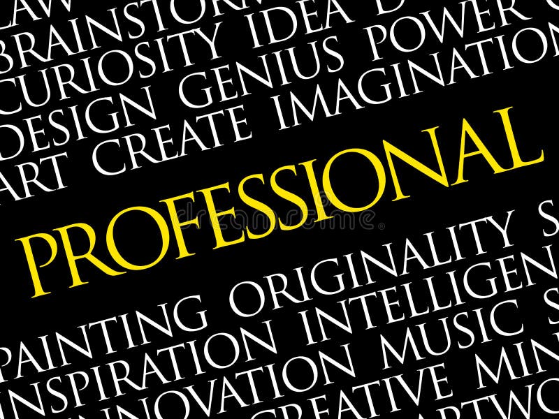 Professional word cloud stock illustration. Illustration of concept ...