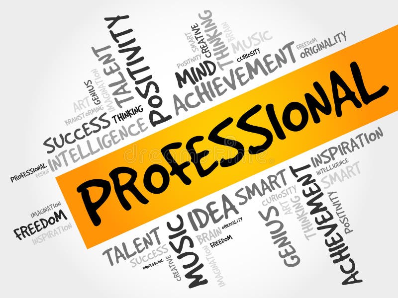 Professional word cloud stock illustration. Illustration of development ...