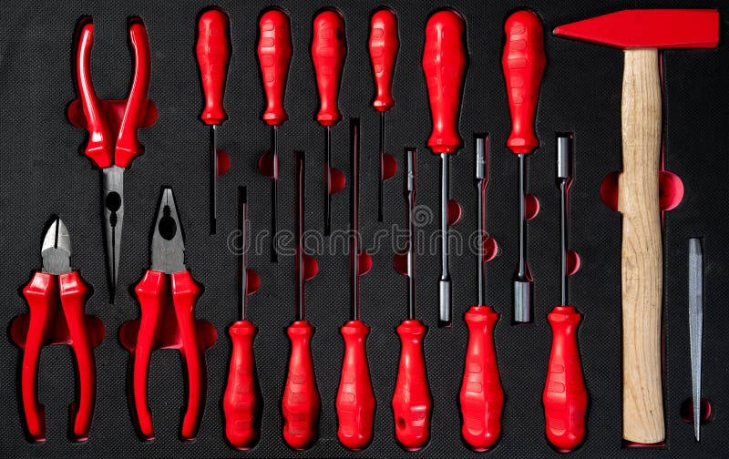 Professional Work Tools Set for Technicians in a Stylish Box. Stock ...